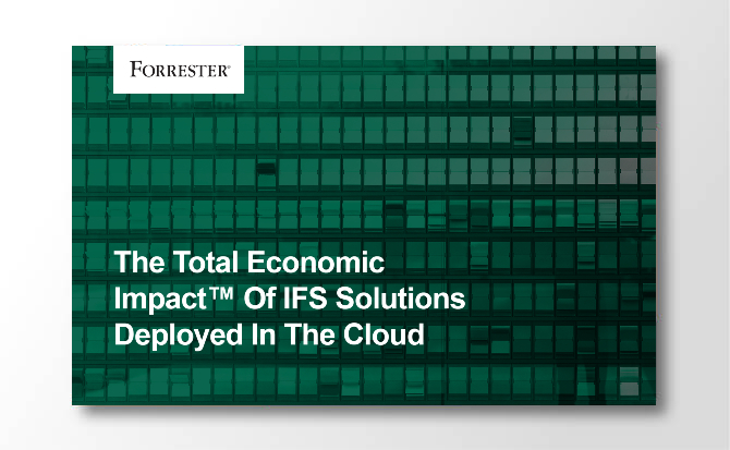 Forrester: Toward A Sustainable Digital Future With IFS Solutions ...