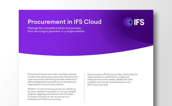 Procurement in IFS Cloud
